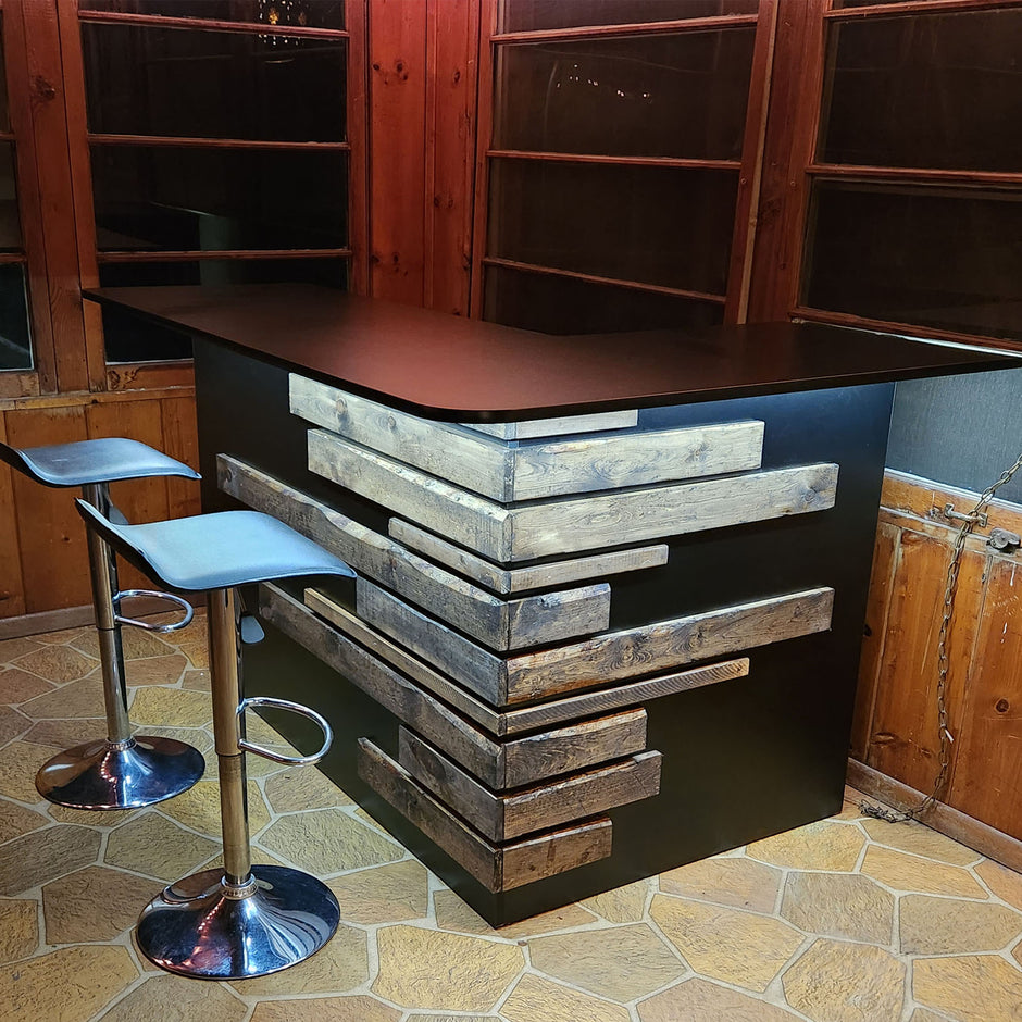 Custom Rustic Industrial Reclaimed Wood Reception Desks – Reception ...