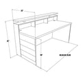 Memphis Reception Desk with Recycled Wooden Shelves – Reception Counter ...
