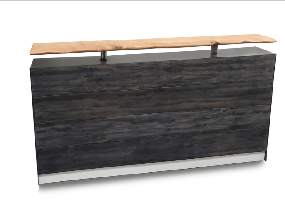 Custom Rustic Industrial Reclaimed Wood Reception Desks – Reception ...