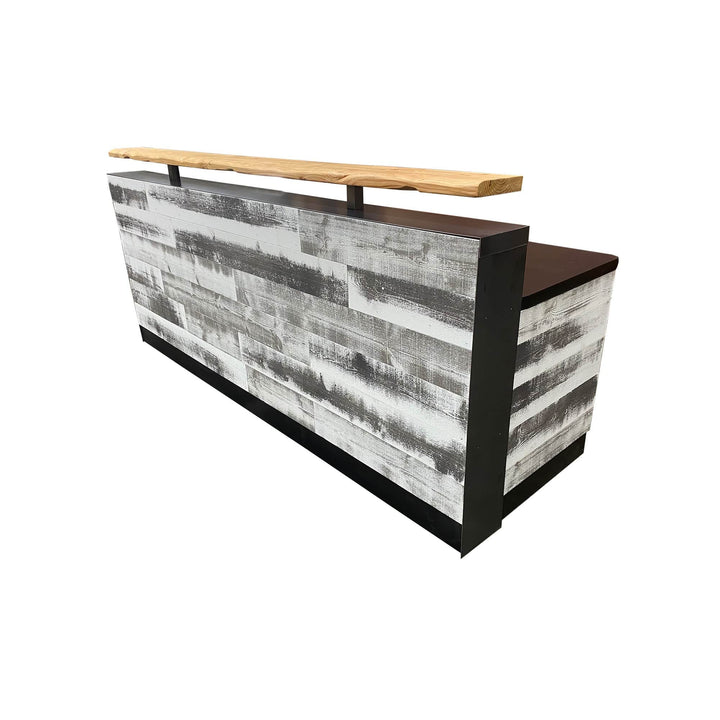 Custom Rustic Industrial Reclaimed Wood Reception Desks – Reception ...