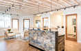 Memphis Reception Desk with Recycled Wooden Shelves – Reception Counter ...